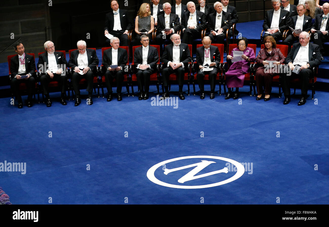 Stockholm, Sweden. 10th Dec, 2015. Nobel laureates attend the Nobel ...