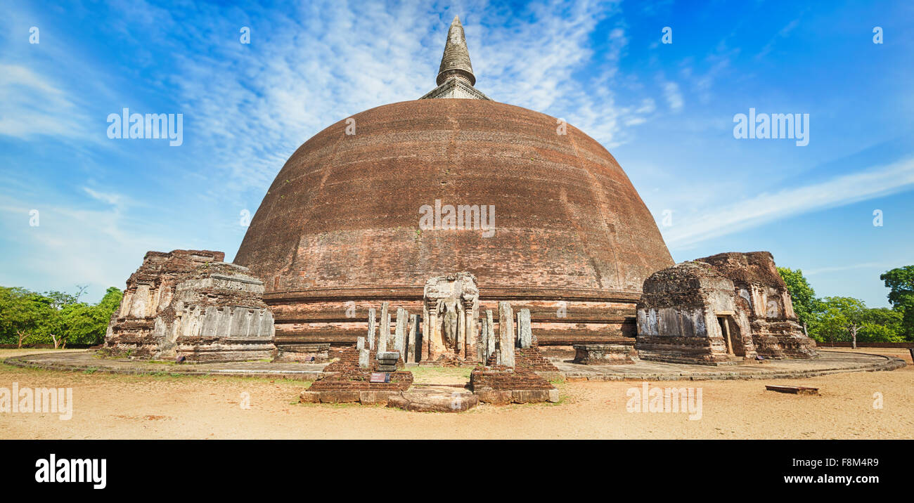 Rankoth Vehera in the world heritage city Polonnaruwa, Sri Lanka ...