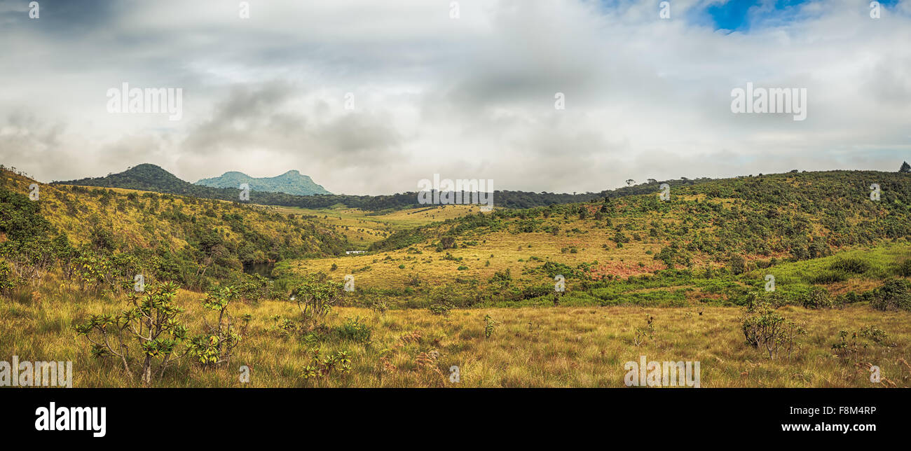 Morning at Horton Plains. Panorama Stock Photo - Alamy