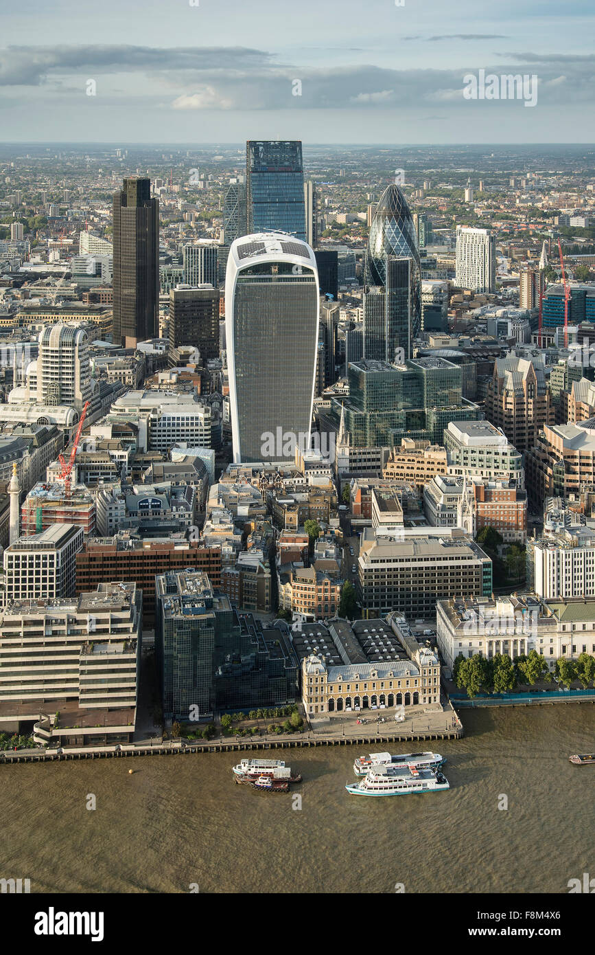 London city aerial view over skyline with dramatic sky Stock Photo - Alamy