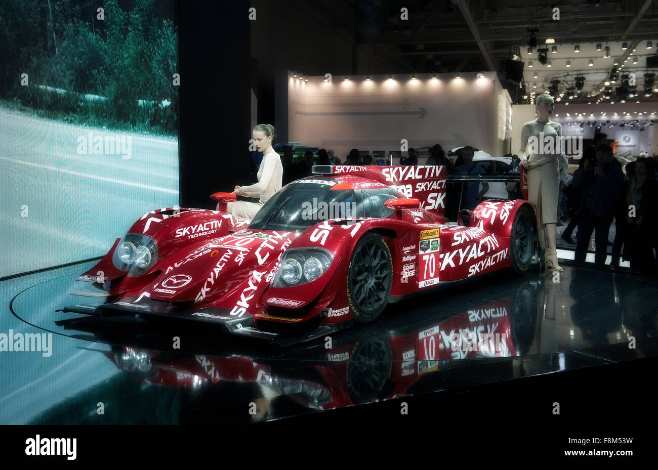 Mazda SKYACTIV-D Prototype on a black background, the Moscow ...