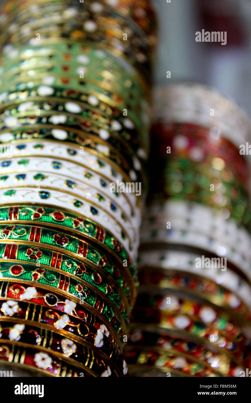 Indian colorful bracelets. Typical Indian handcrafted Bracelets for ...