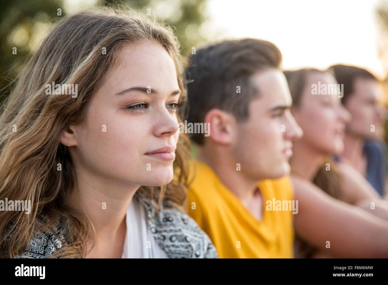 Group friends relaxing hi-res stock photography and images - Alamy