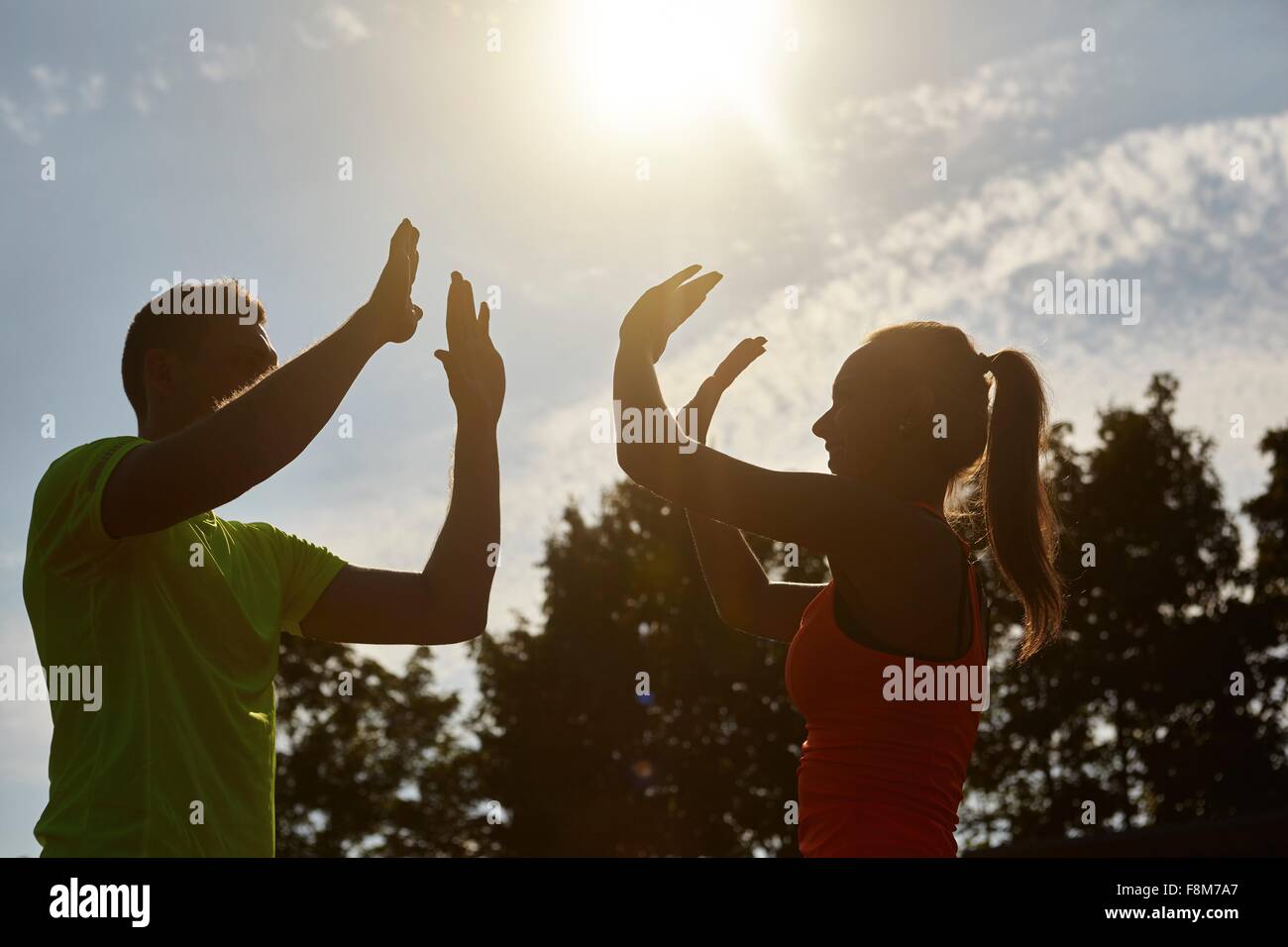 High Fiving High Resolution Stock Photography and Images - Alamy