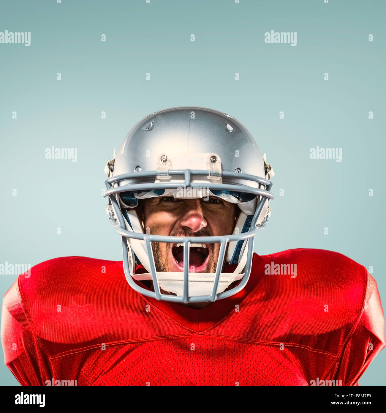 Angry american football player hi-res stock photography and images - Alamy