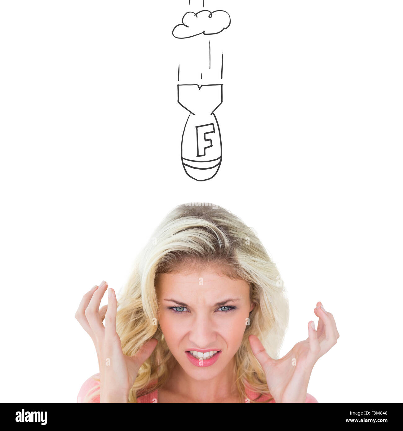 Angry woman blonde hi-res stock photography and images - Alamy