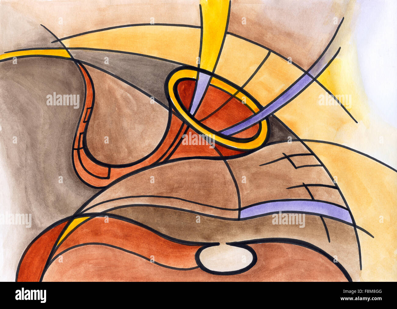 Abstract Saxophone Art