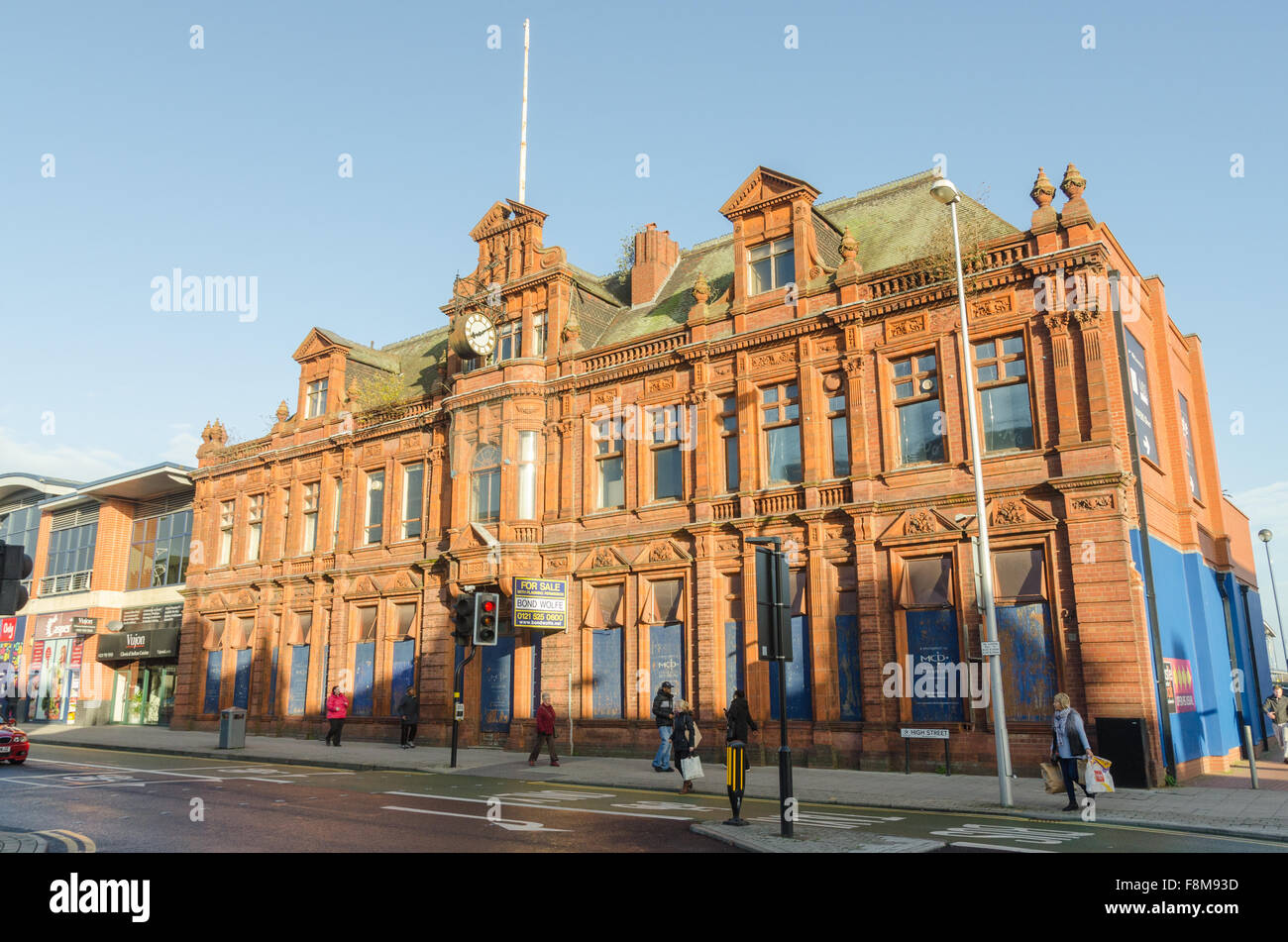 Derelict large Victorian red brick building in West Bromwich, West ...