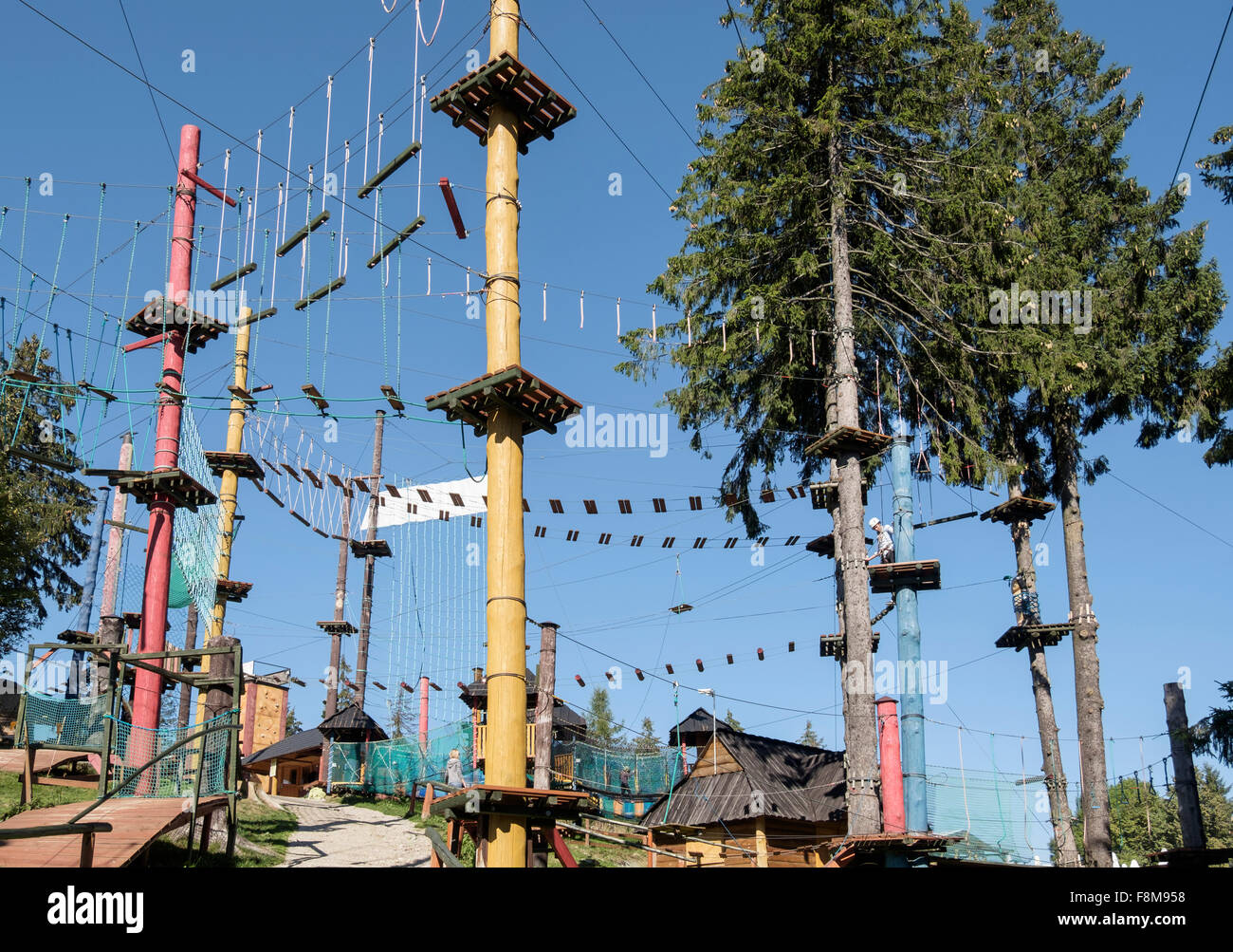 Trollandia Highwire Park aerial ropeway and obstacle course. Gubałówka ...