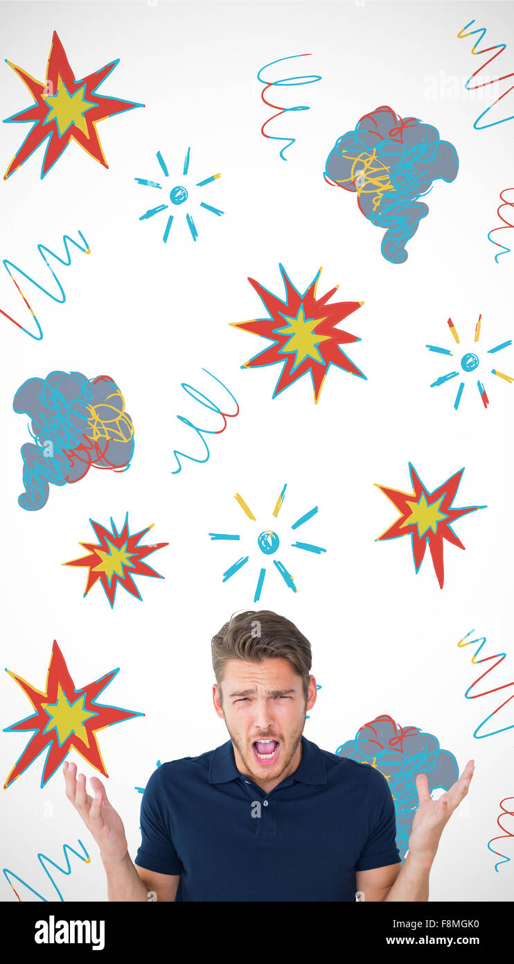 Handsome young man shrugging shoulders hi-res stock photography and ...