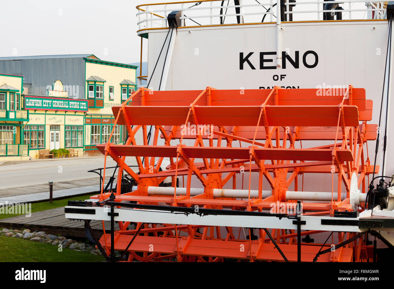 The SS Keno Sternwheeler on the shores of the Yukon River, Dawson City ...
