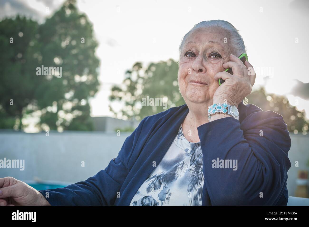 Caucasian senior worker using hi-res stock photography and images - Alamy