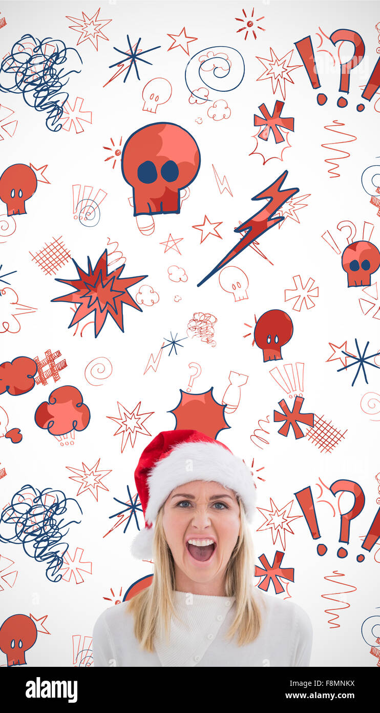 Shouting santa drawing hi-res stock photography and images - Alamy