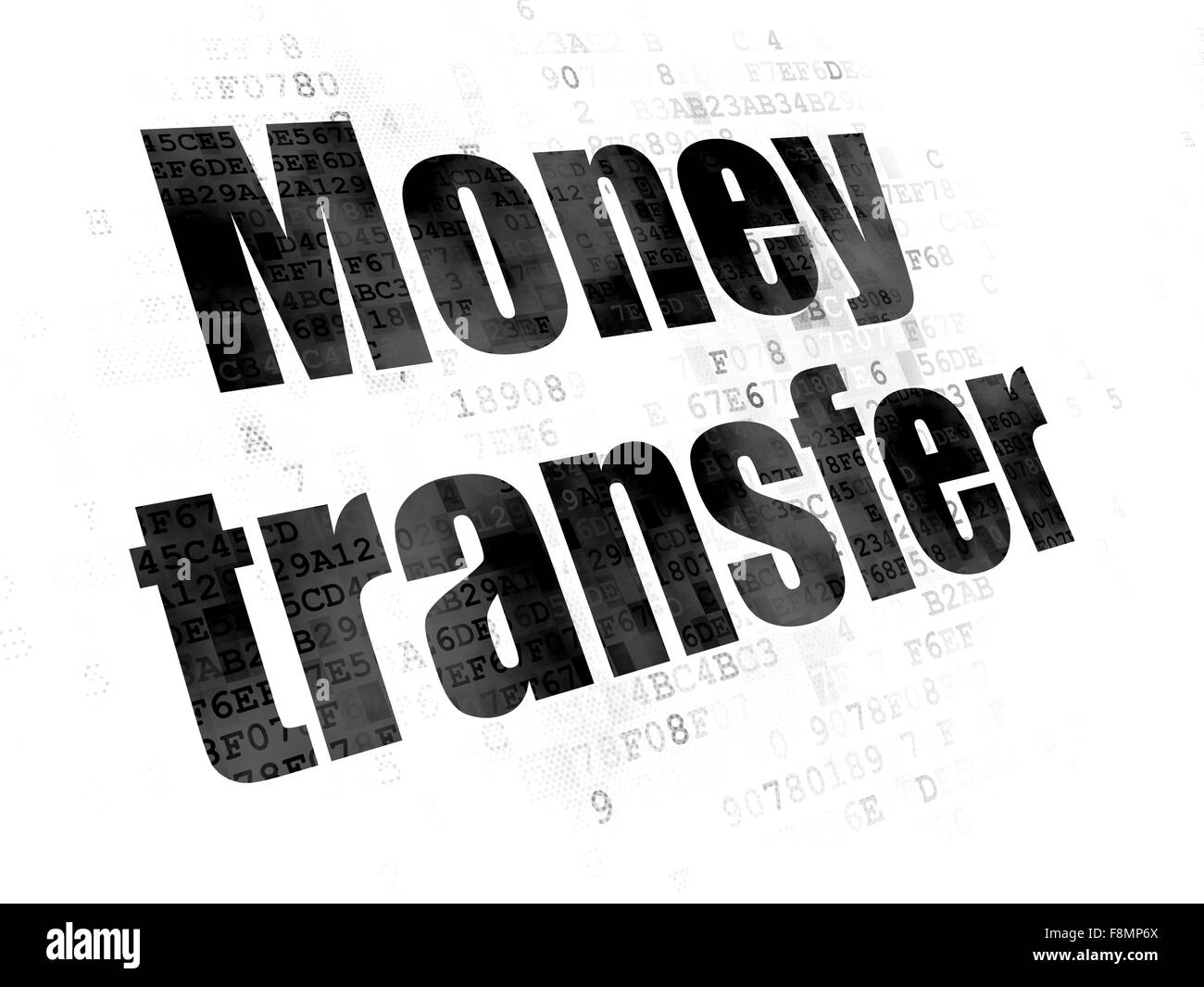 Currency concept: Money Transfer on Digital background Stock Photo - Alamy