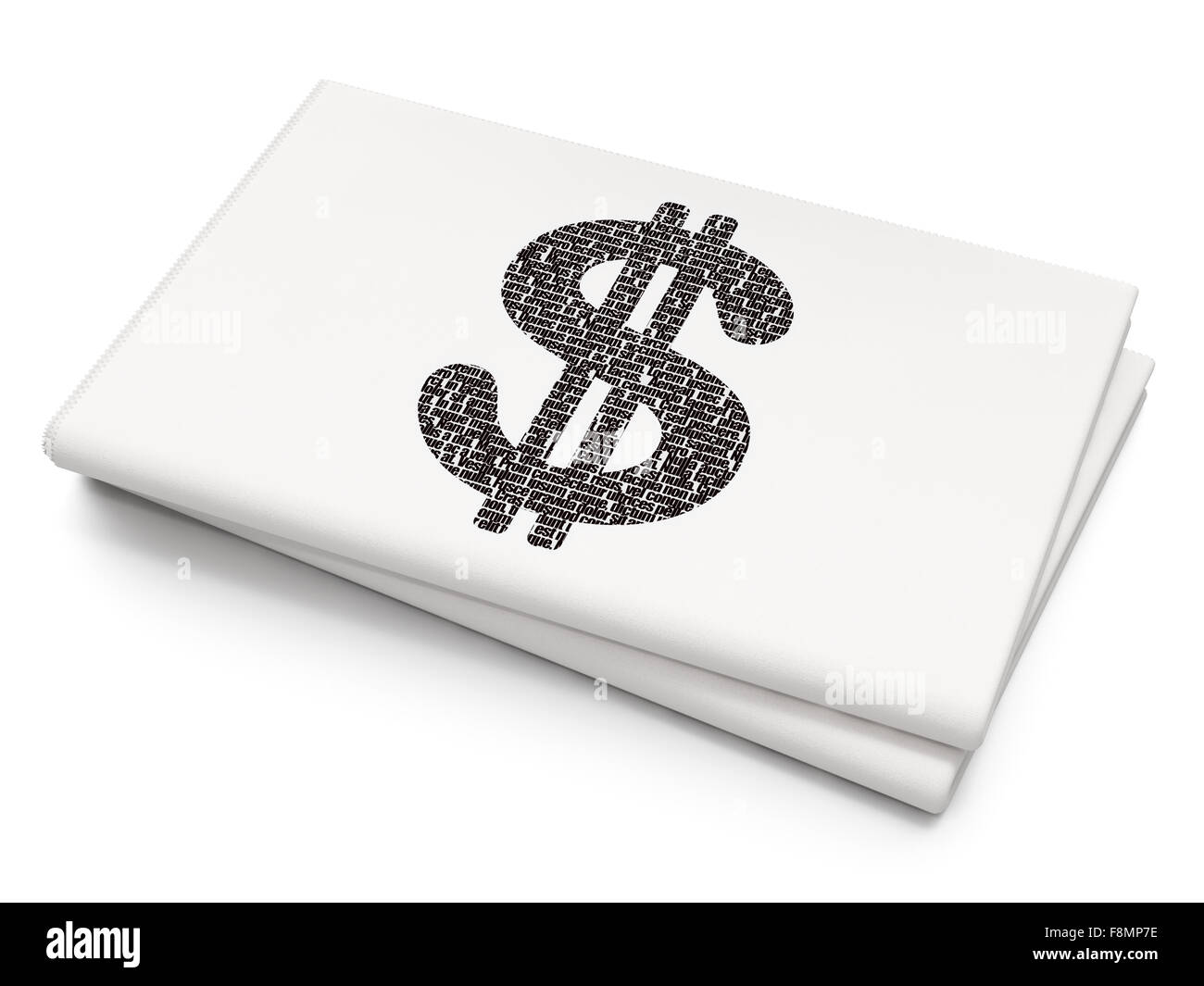 Banking concept: Dollar on Blank Newspaper background Stock Photo - Alamy