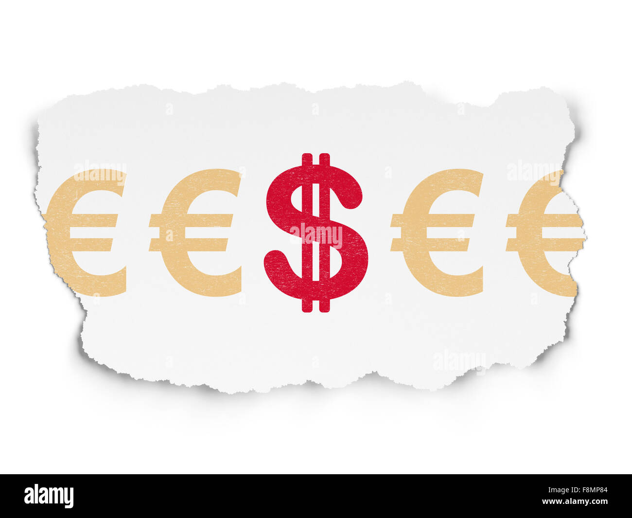 Currency concept: dollar icon on Torn Paper background Stock Photo - Alamy