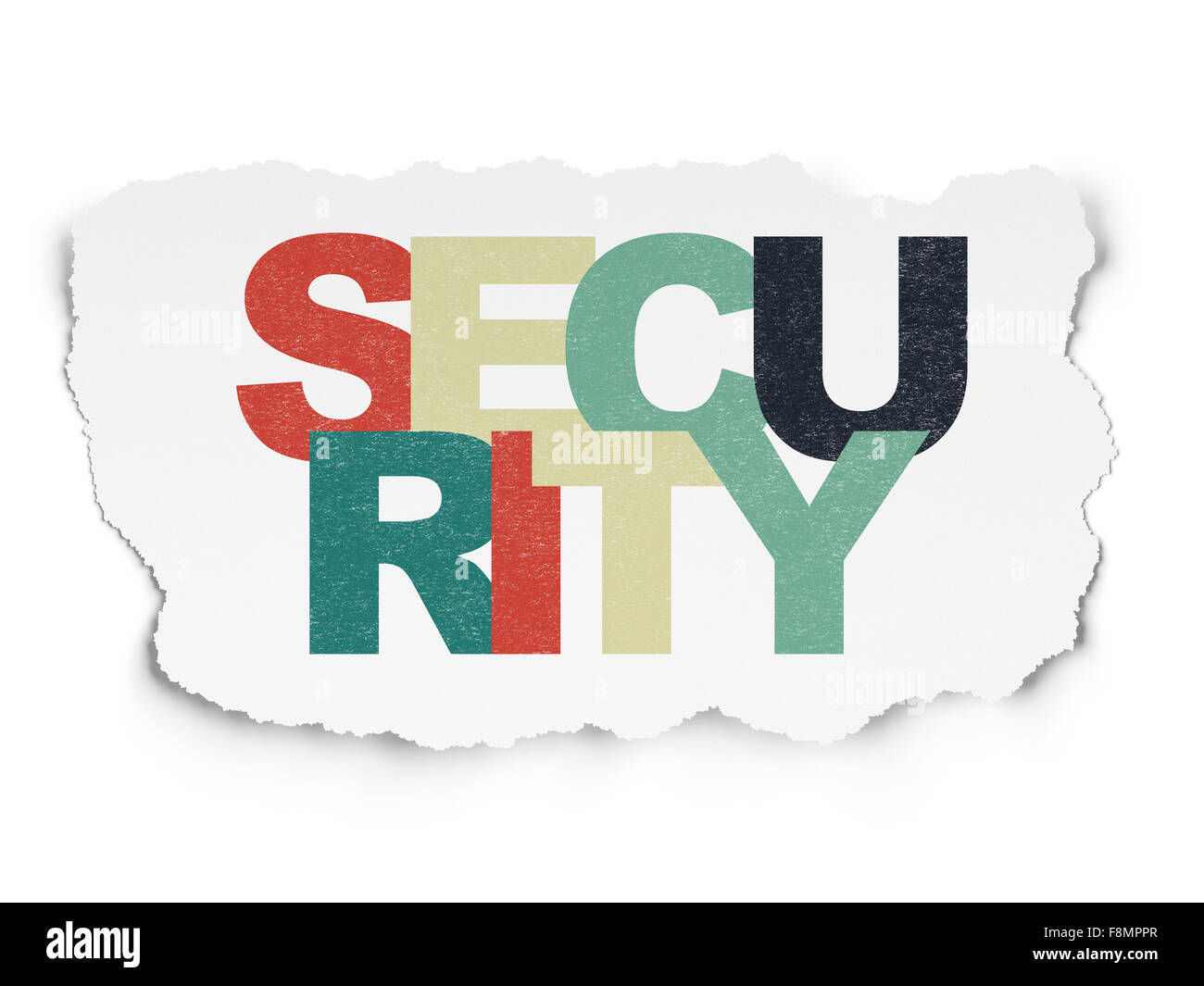 Security concept: Security on Torn Paper background Stock Photo - Alamy