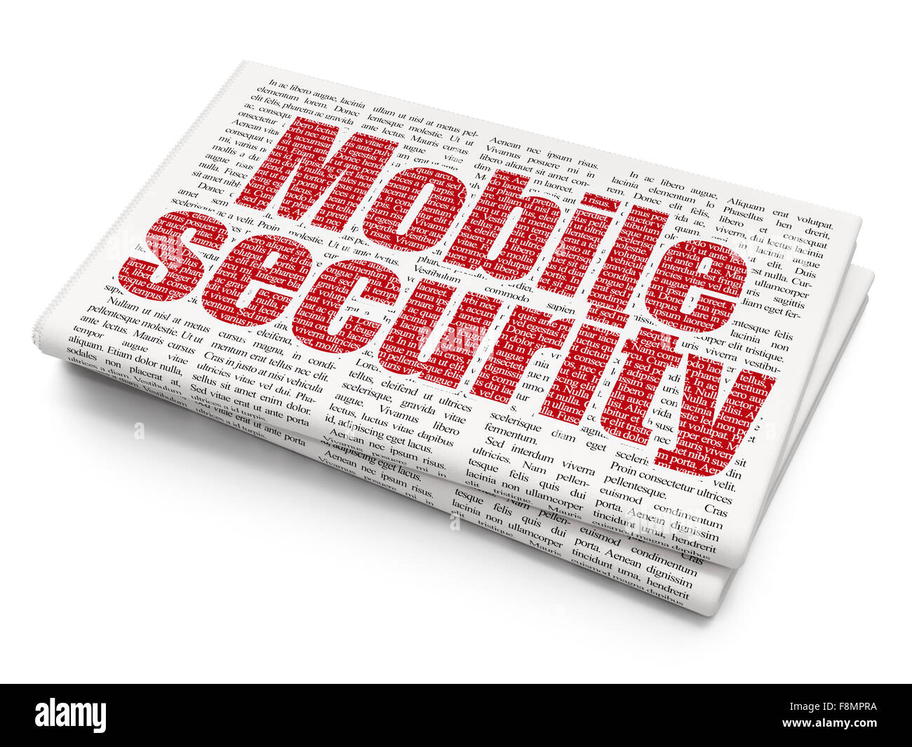 Security concept: Mobile Security on Newspaper background Stock Photo ...