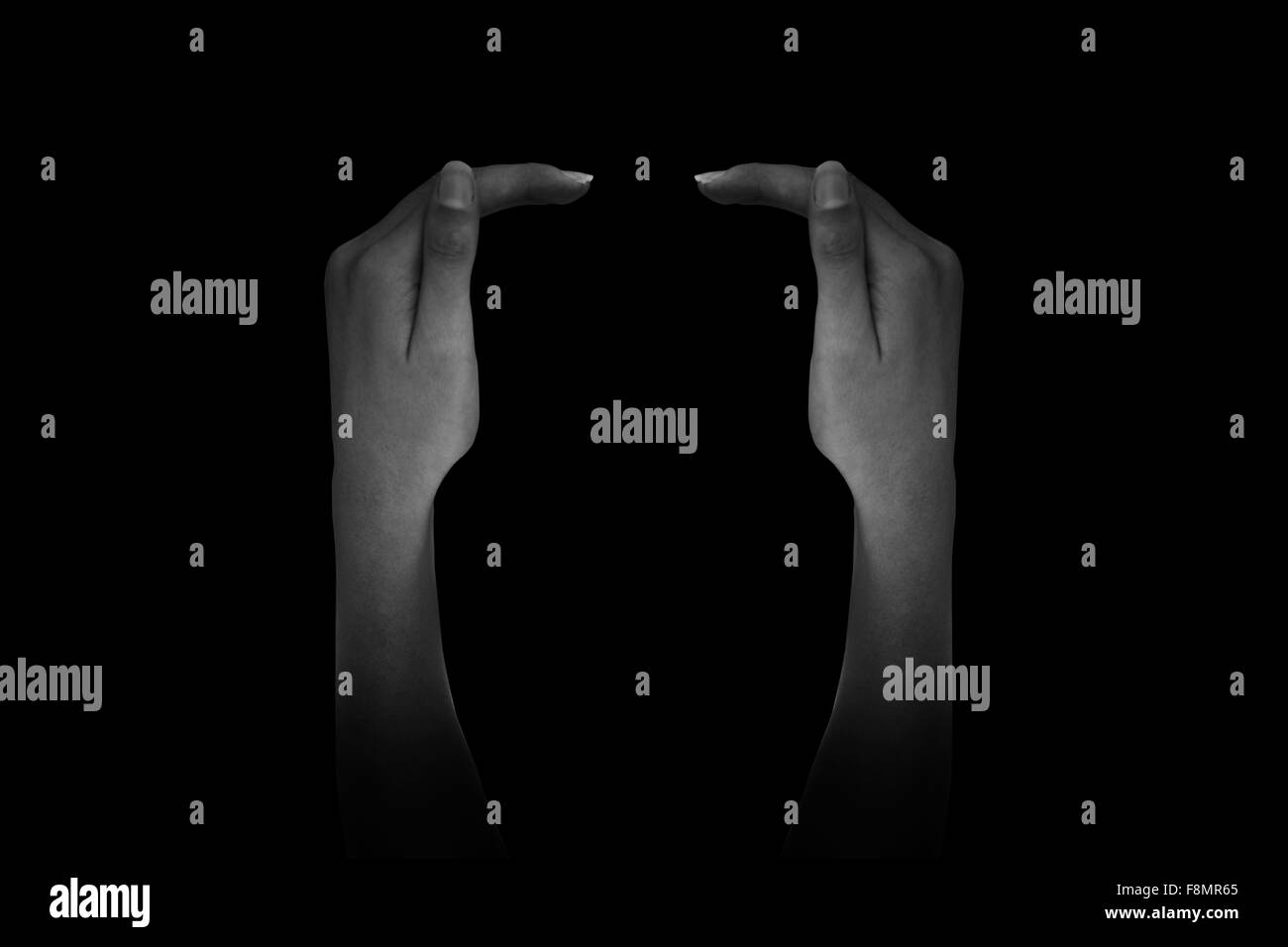 Hands copy space Black and White Stock Photos & Images - Alamy