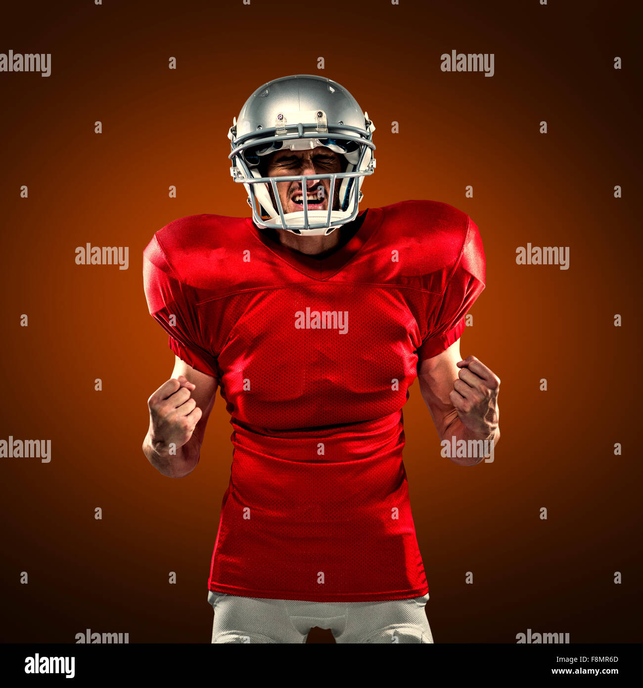 Angry american football player hi-res stock photography and images - Alamy