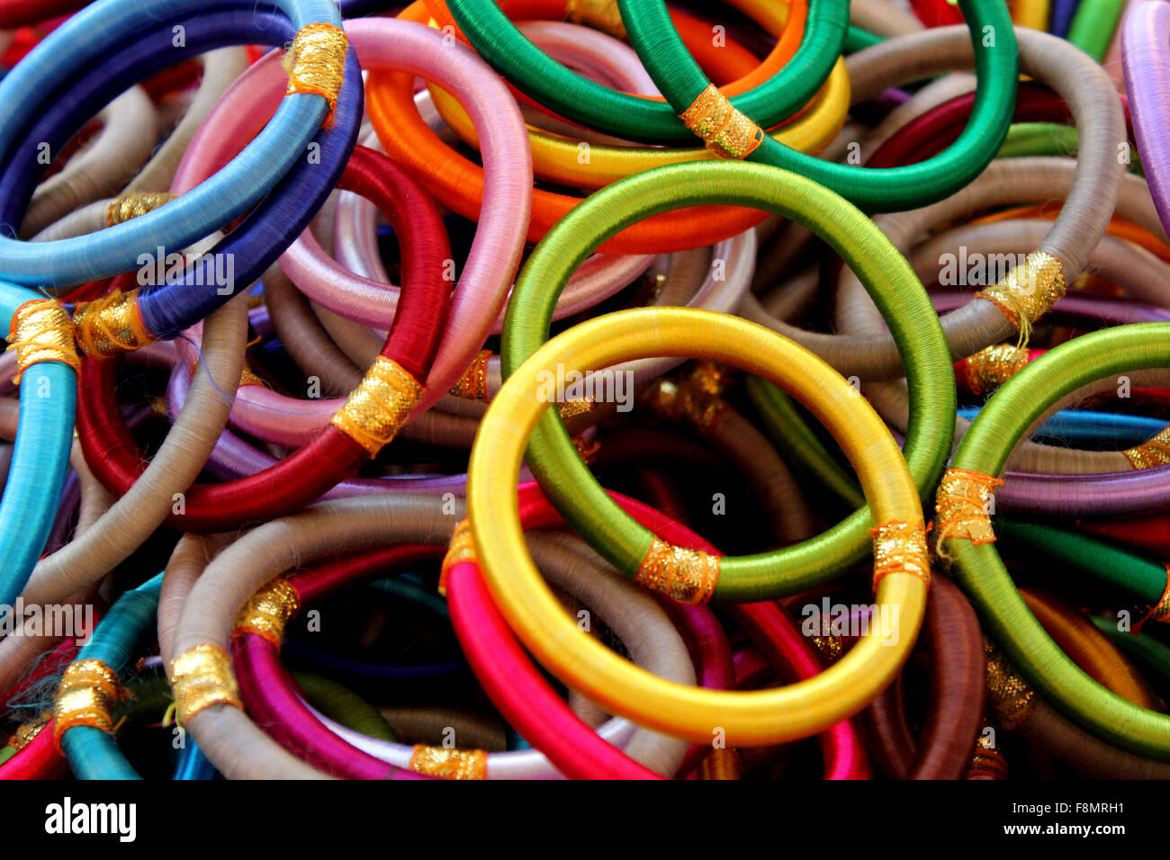 Indian colorful bracelets. Typical Indian handcrafted Bracelets for ...