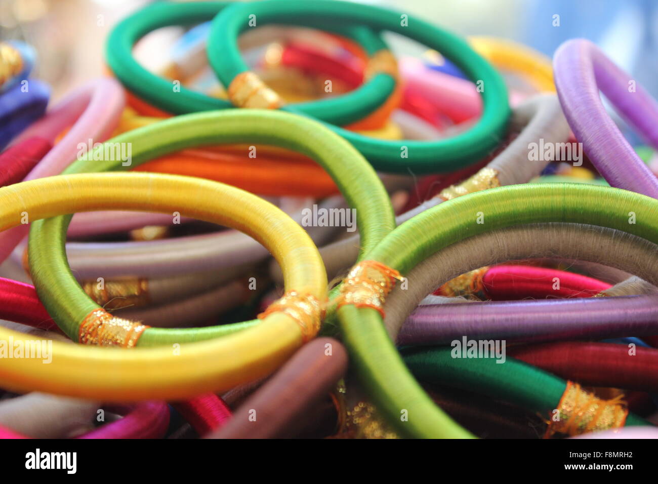 Indian colorful bracelets. Typical Indian handcrafted Bracelets for ...