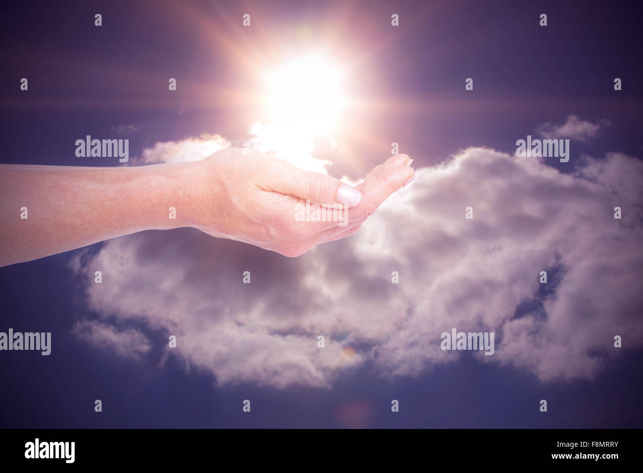 Composite image of hand presenting Stock Photo - Alamy