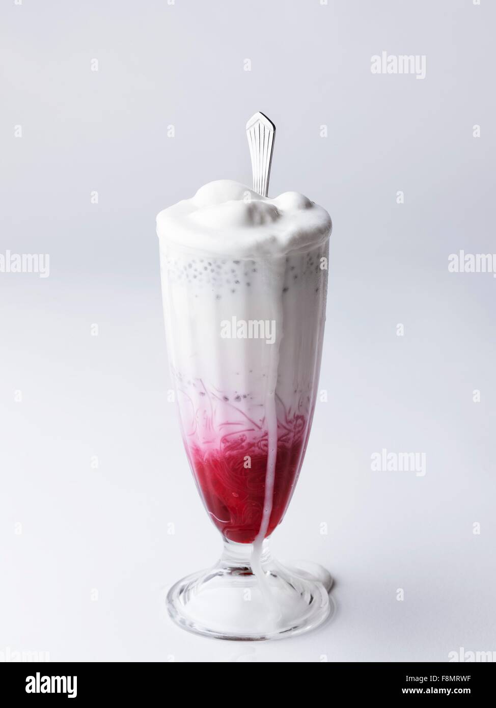 Falooda (Drink made with rose syrup, vermicelli, tapioca, milk Stock ...
