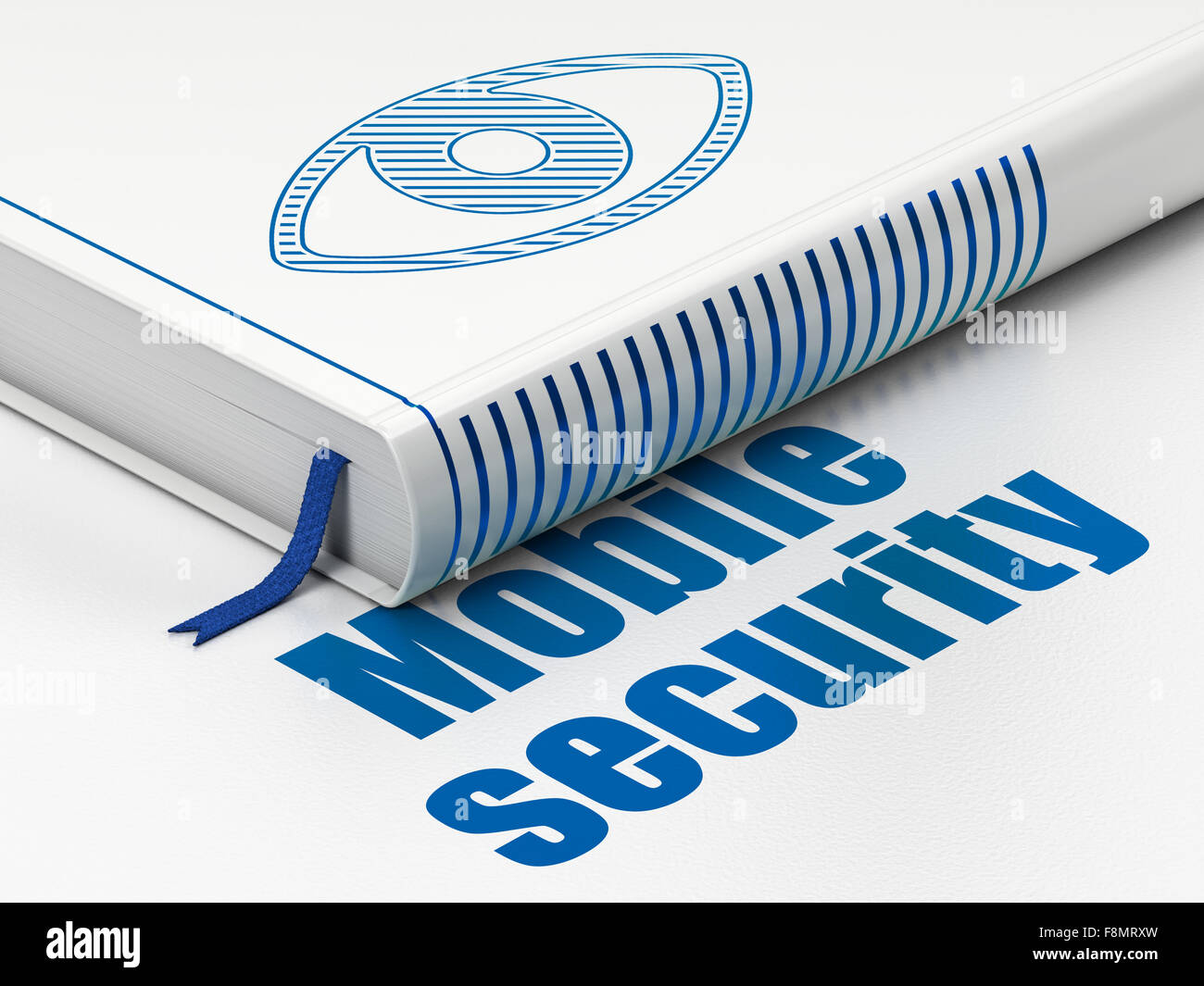 Security concept: book Eye, Mobile Security on white background Stock ...
