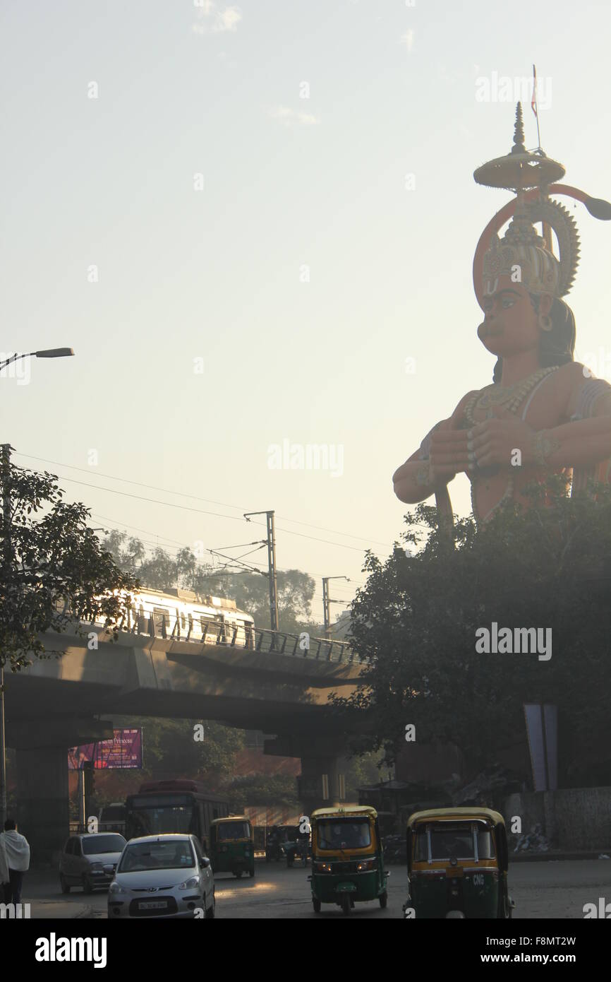 DELHI, INDIA - DEC 1: Hanuman Temple, monkey-man god of the Hindu ...