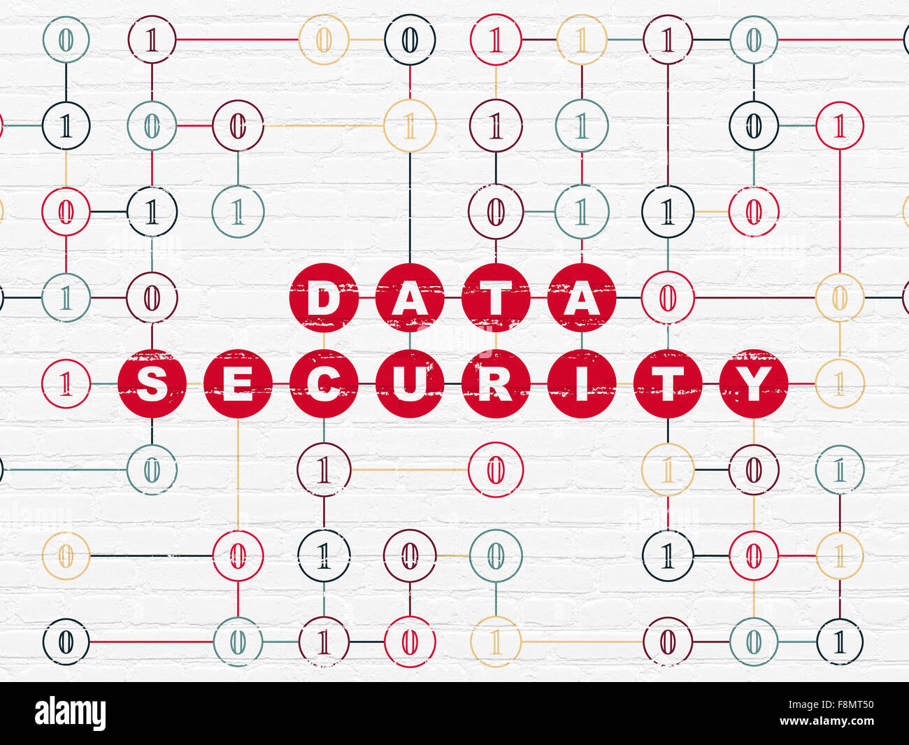 Protection concept: Data Security on wall background Stock Photo - Alamy