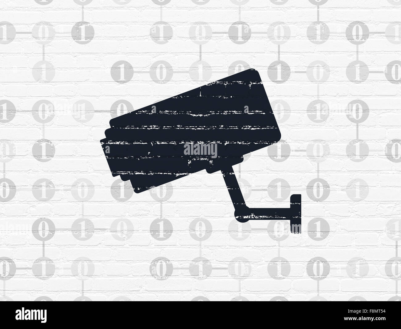 Safety concept: Cctv Camera on wall background Stock Photo - Alamy