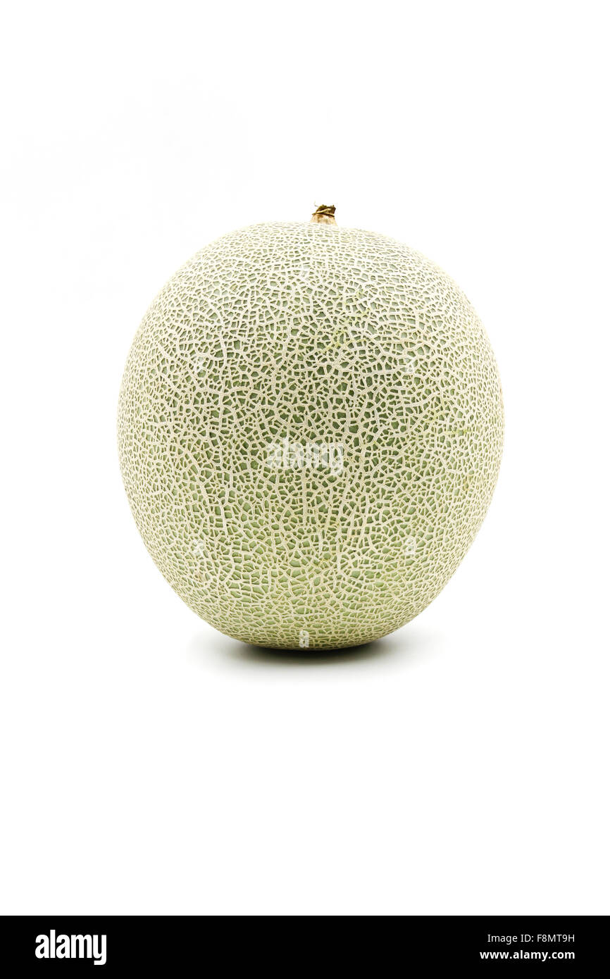 Green Melon isolated on white background Stock Photo - Alamy