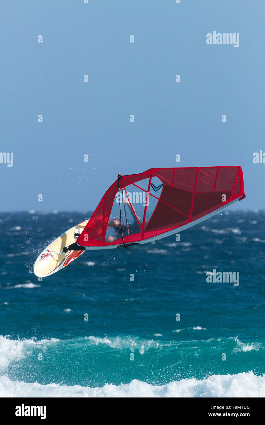 Wind surfer wave jumping hi-res stock photography and images - Alamy