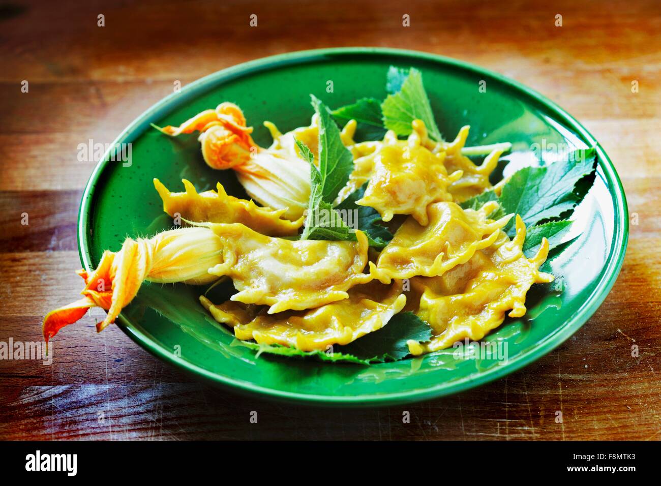 Courgette flower ravioli hi-res stock photography and images - Alamy