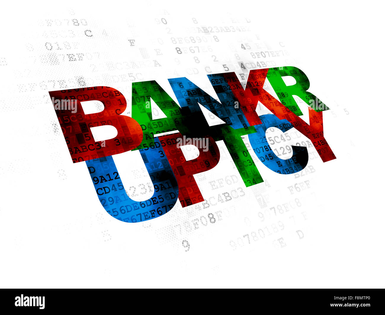 Finance concept: Bankruptcy on Digital background Stock Photo - Alamy