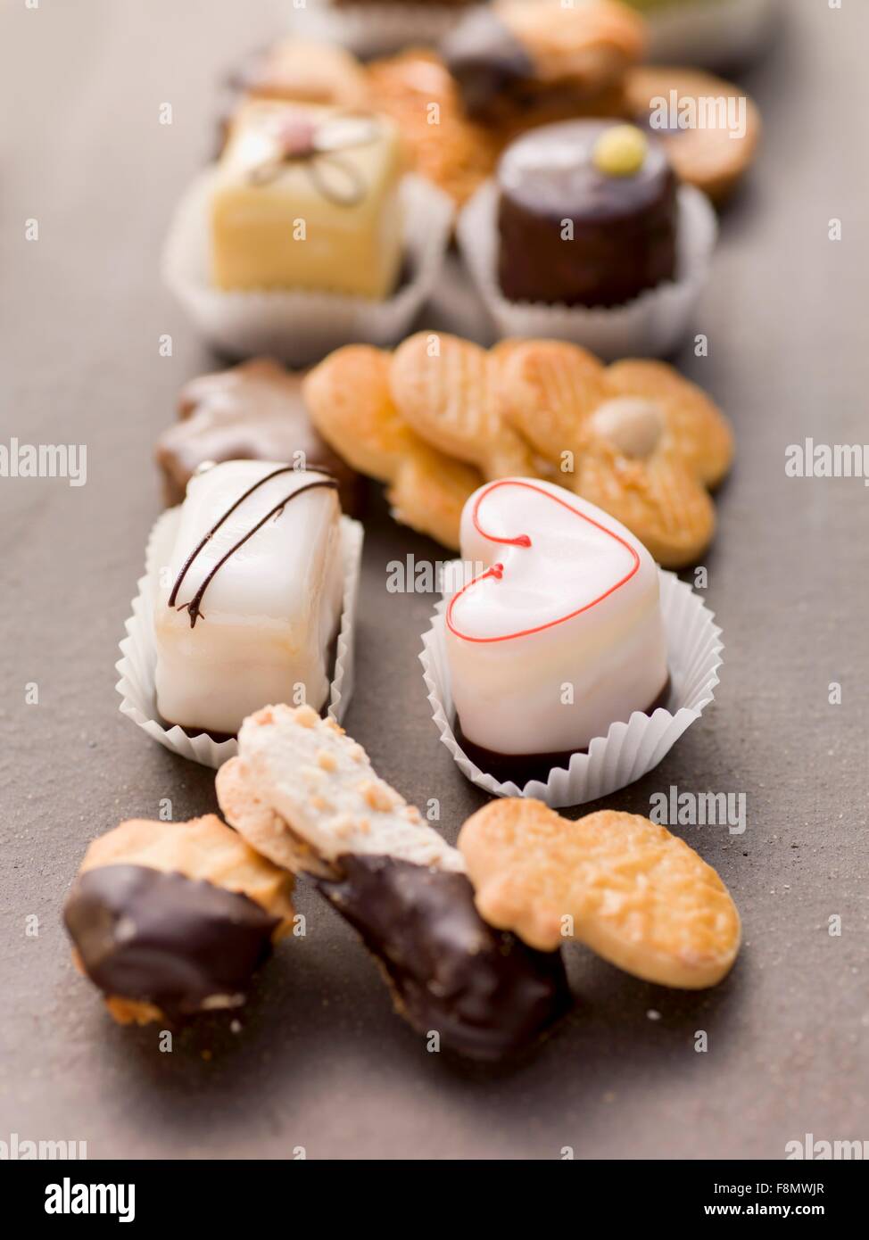 Assorted biscuits and petits fours Stock Photo - Alamy