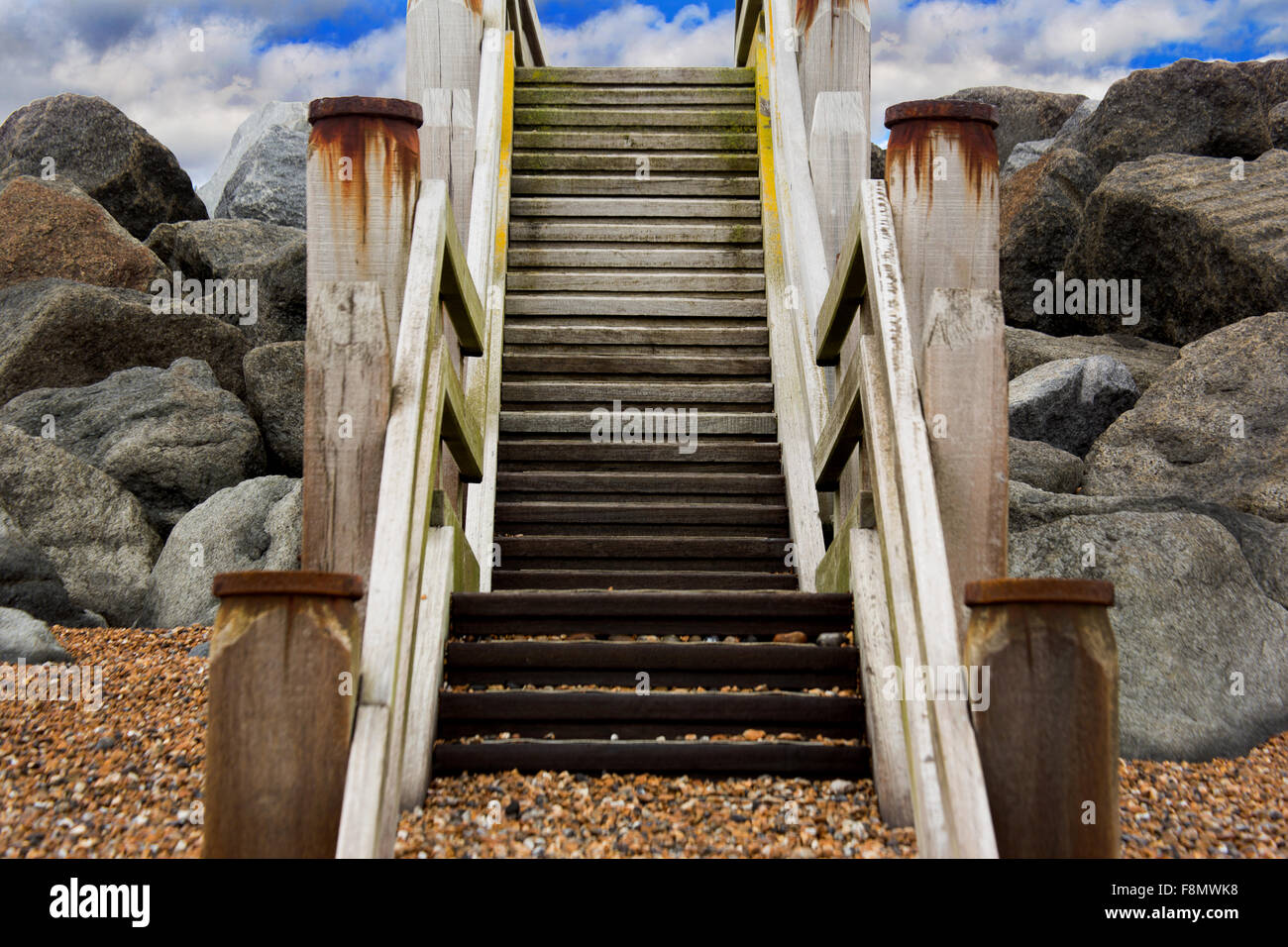 A seaside beach staircase Stock Photo - Alamy