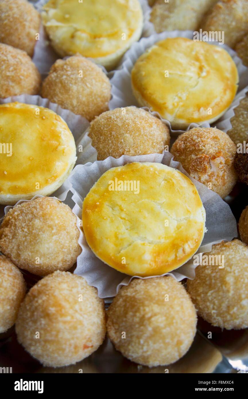 Empadinhas & bolinhas de queijo (filled pastries, Brazil Stock Photo ...