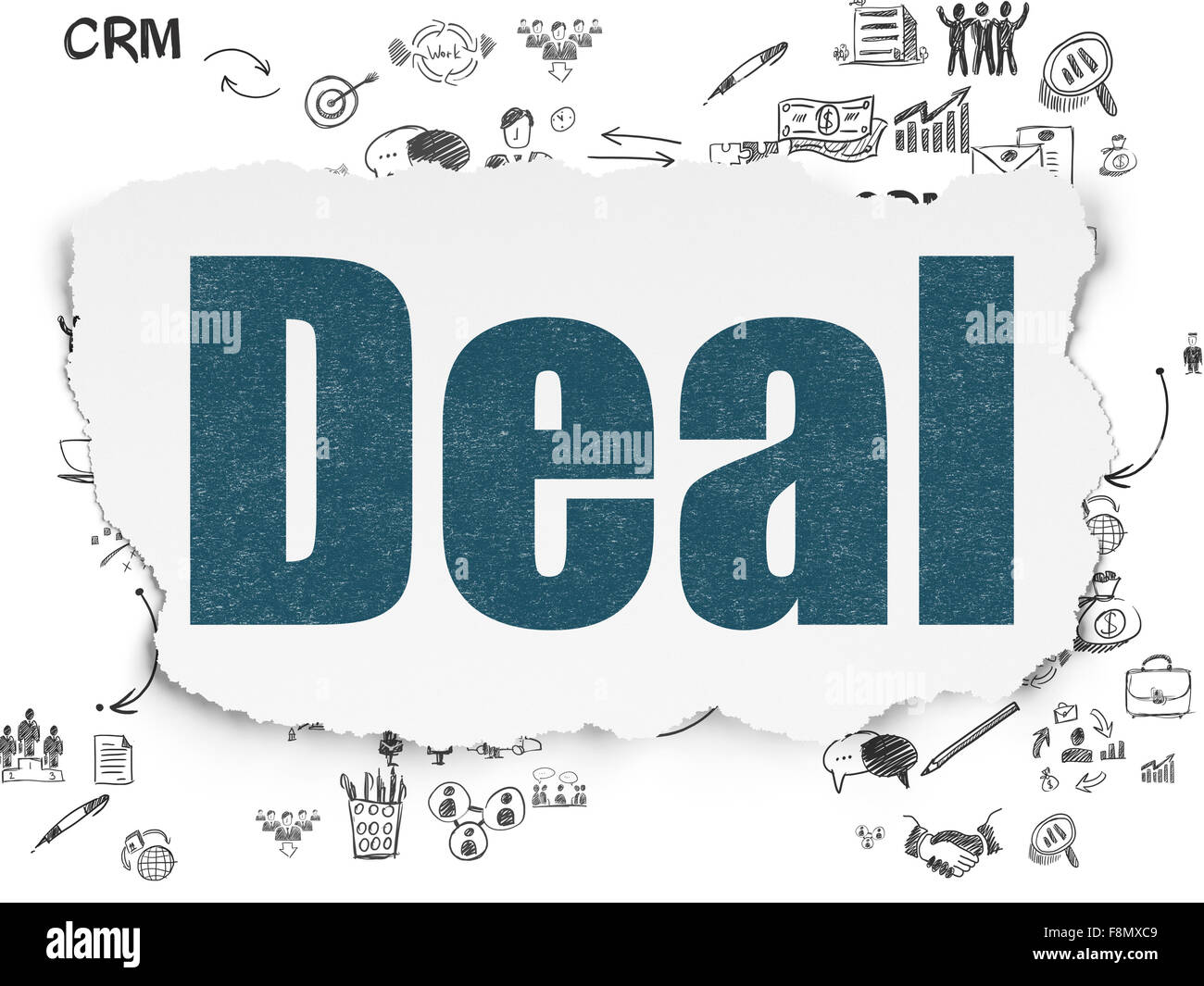 Business concept: Deal on Torn Paper background Stock Photo - Alamy