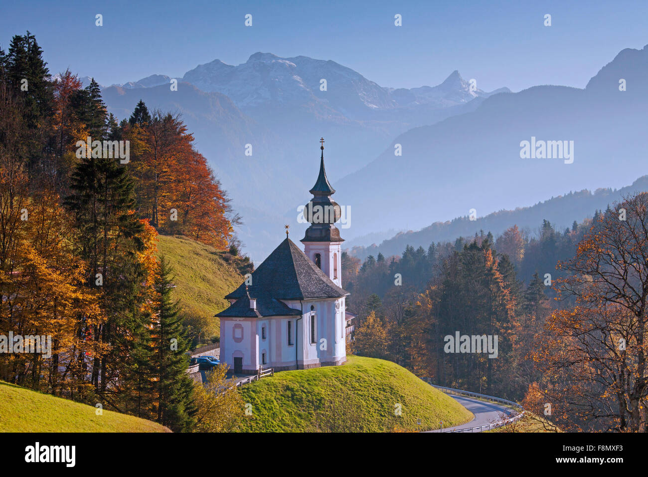 Wallfahrtskirche / pilgrimage church Maria Gern in autumn at ...