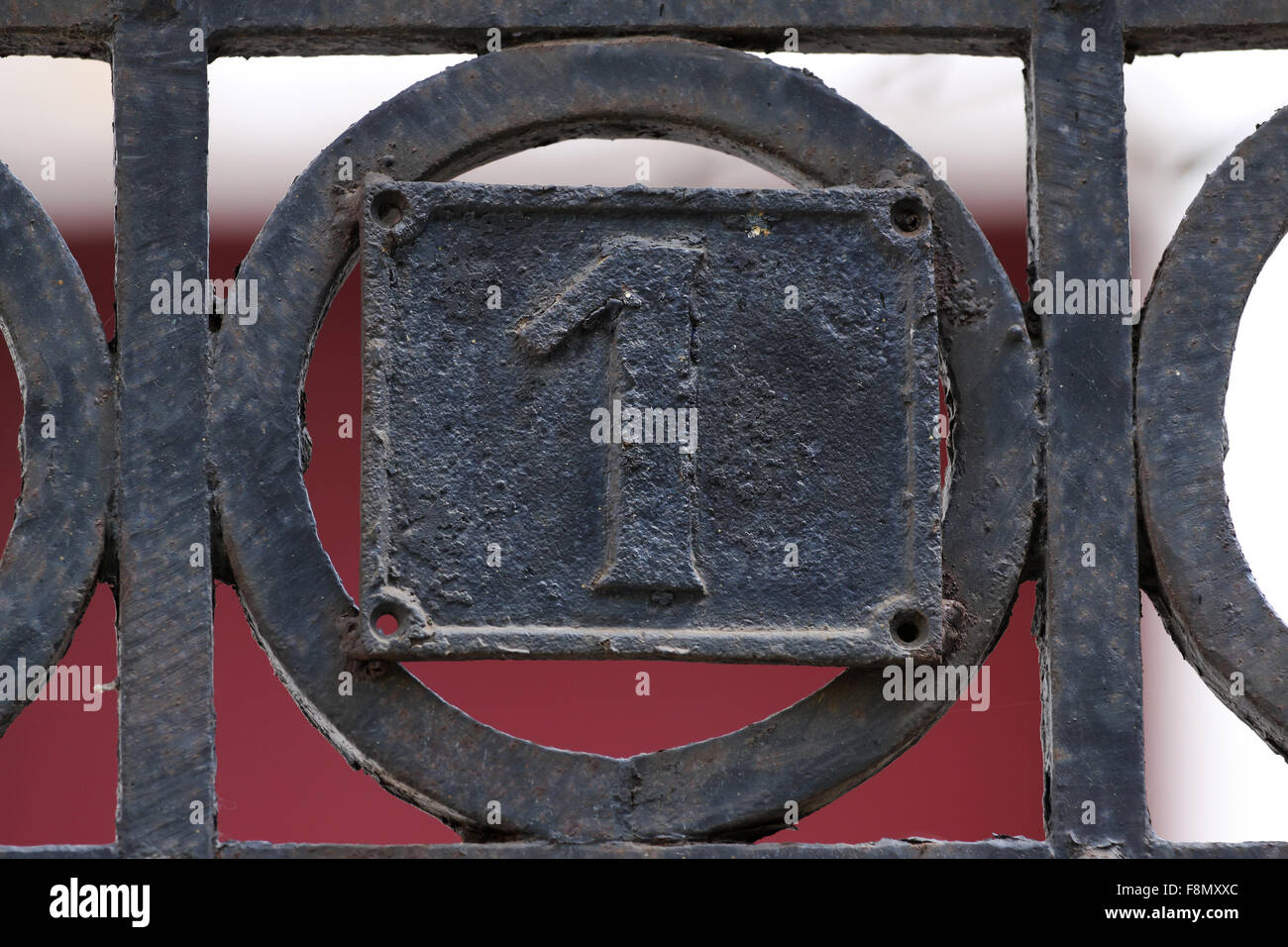 House numbers in different styles and colors (concept for real estate ...