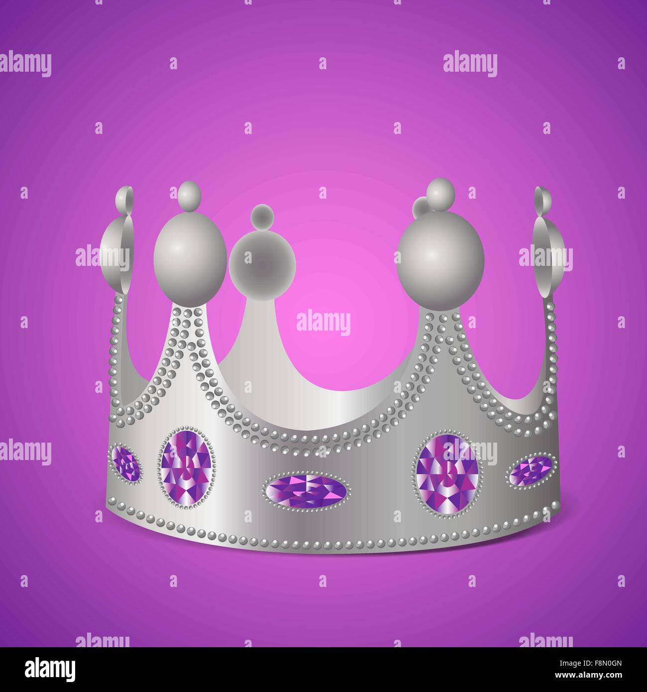 Silver crown isolated in Stock Vector Images - Alamy
