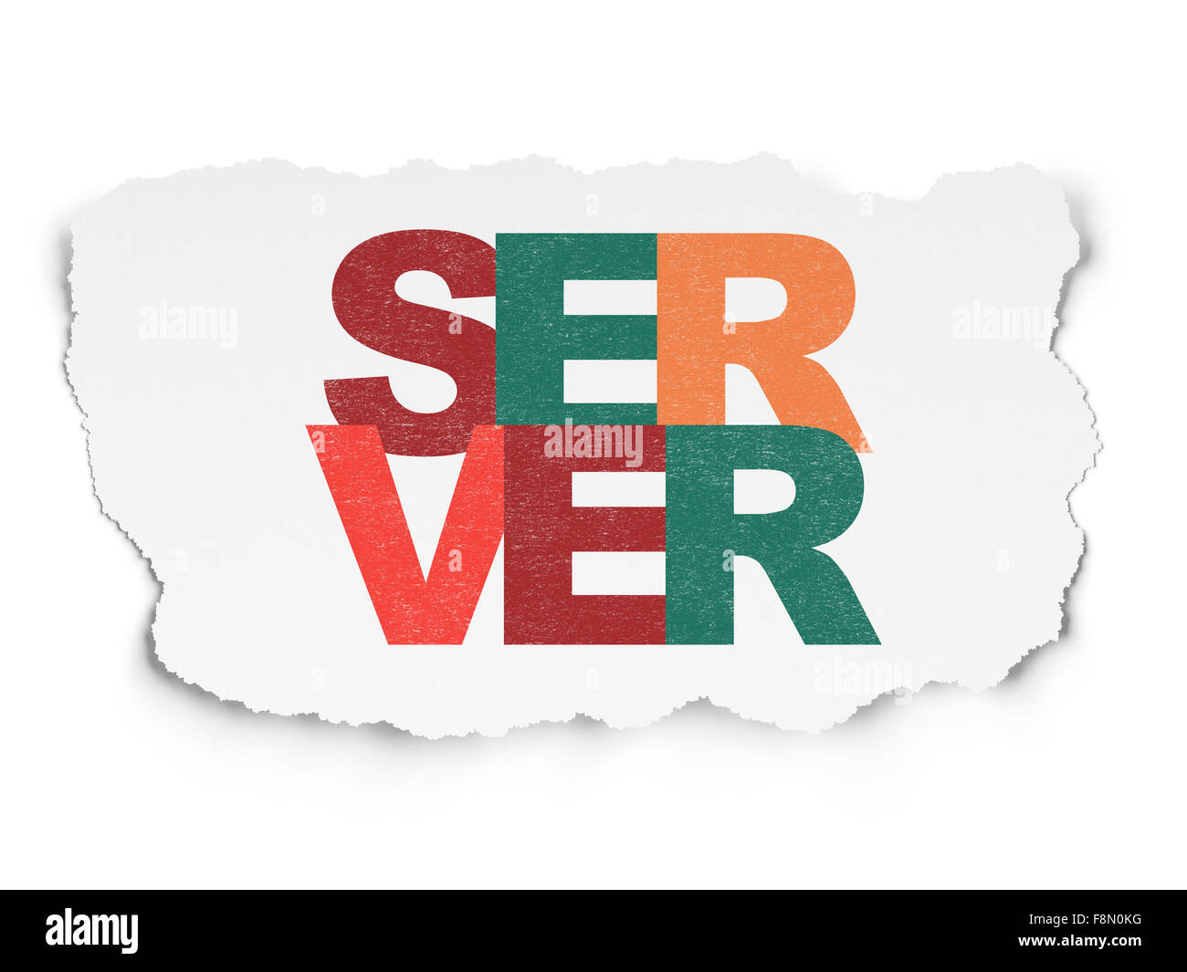 Web design concept: Server on Torn Paper background Stock Photo - Alamy
