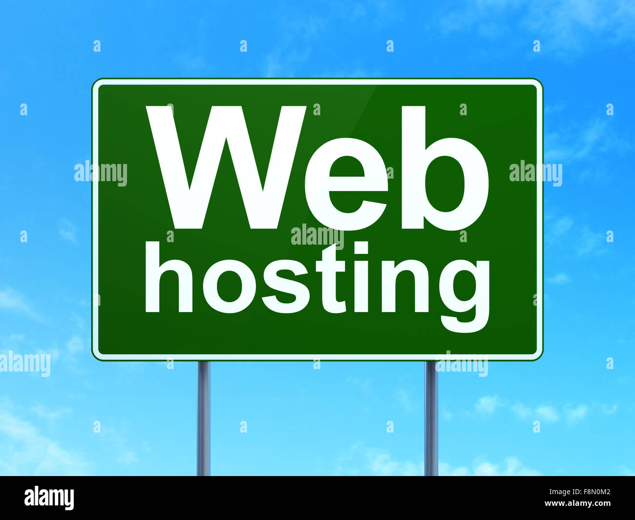 Web design concept: Web Hosting on road sign background Stock Photo - Alamy