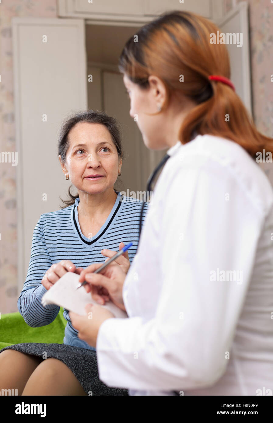 Senior woman feels sick home hi-res stock photography and images - Alamy