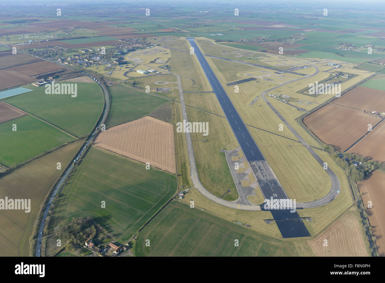 An aerial view of RAF Scampton in Lincolnshire, home of the Red Arrows ...