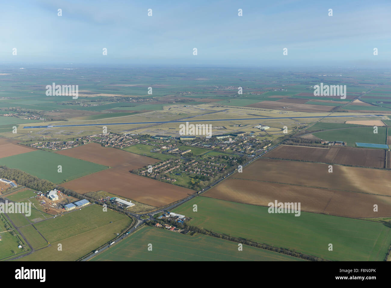 An aerial view of RAF Scampton in Lincolnshire, home of the Red Arrows ...