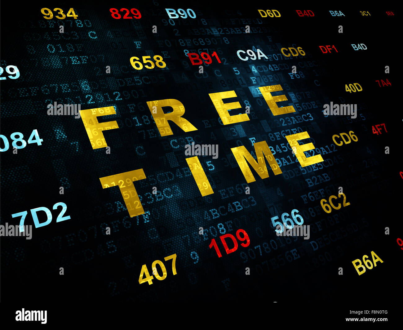 Timeline concept: Free Time on Digital background Stock Photo - Alamy