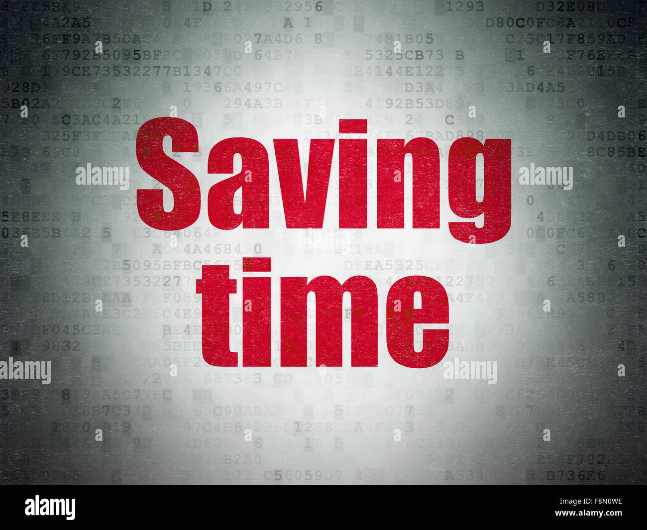 Time concept: Saving Time on Digital Paper background Stock Photo - Alamy